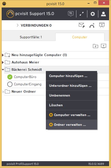 Wie verwalte ich Zugriffsrechte auf Ordner im Team?
